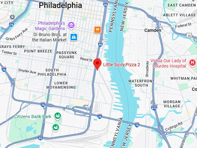 16. little sicily pizza 2 map