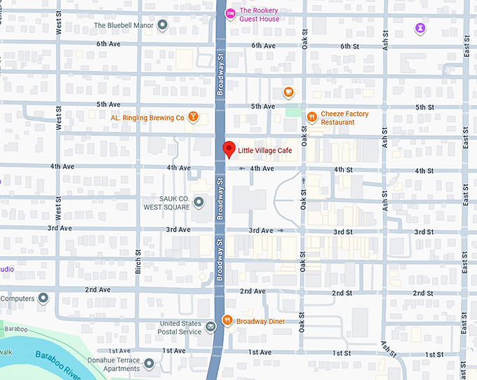 16. little village cafe map