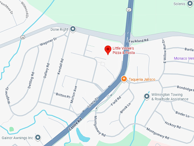 16. little vinnie's pizza & pasta map