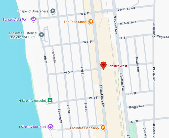 16. lobster west map