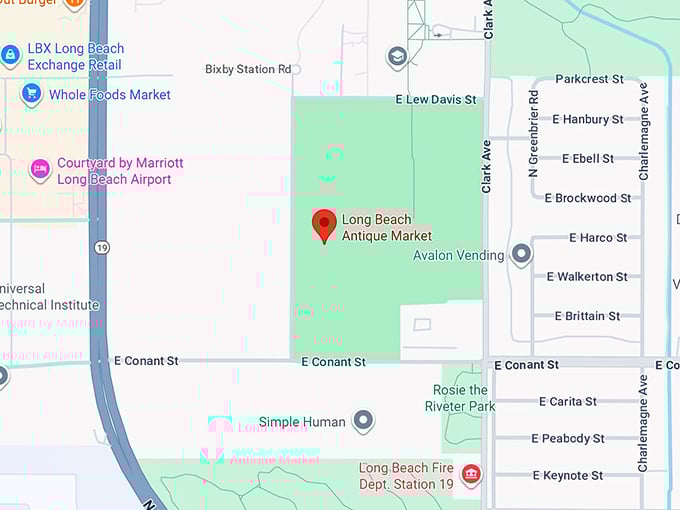 16. long beach antique market map