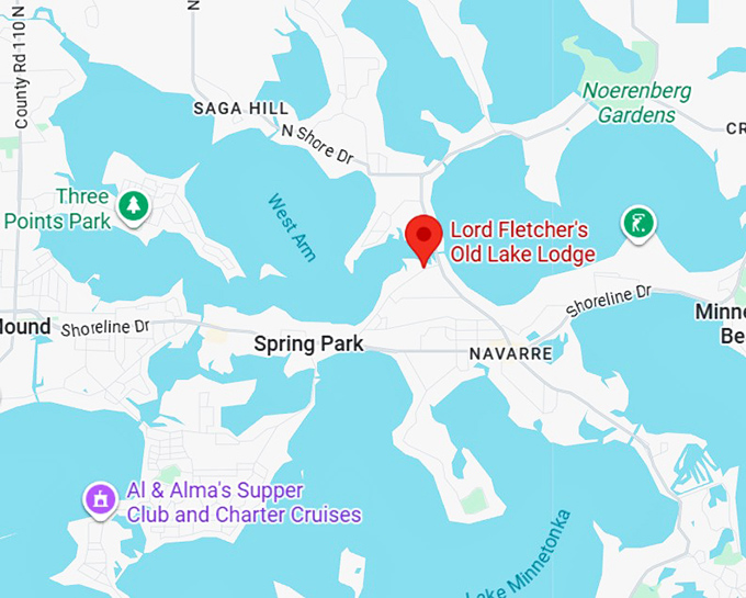 lord fletcher's old lake lodge map