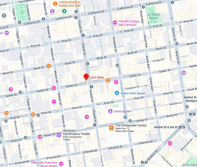 16. lori&rsquo;s diner map