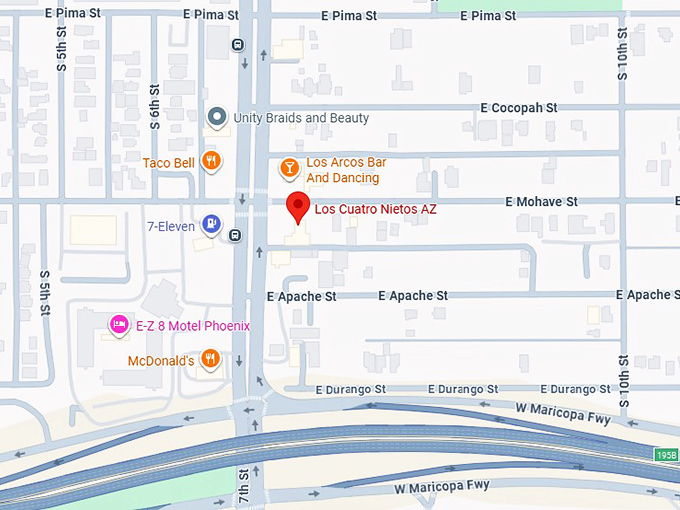 16. los cuatro nietos az map