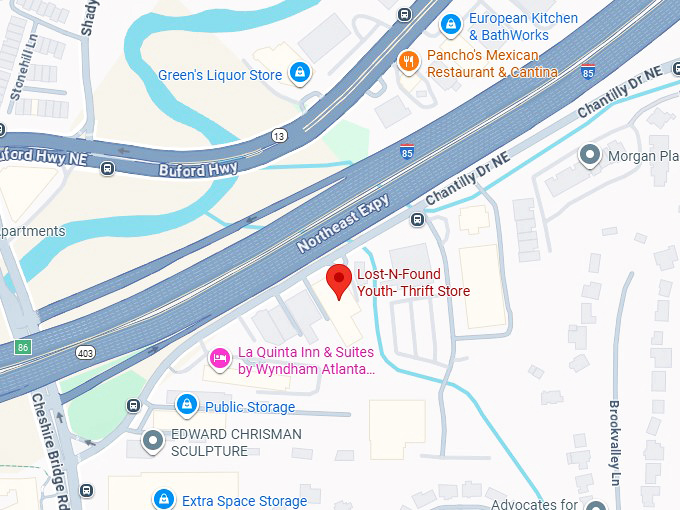 16. lost n found youth thrift store map