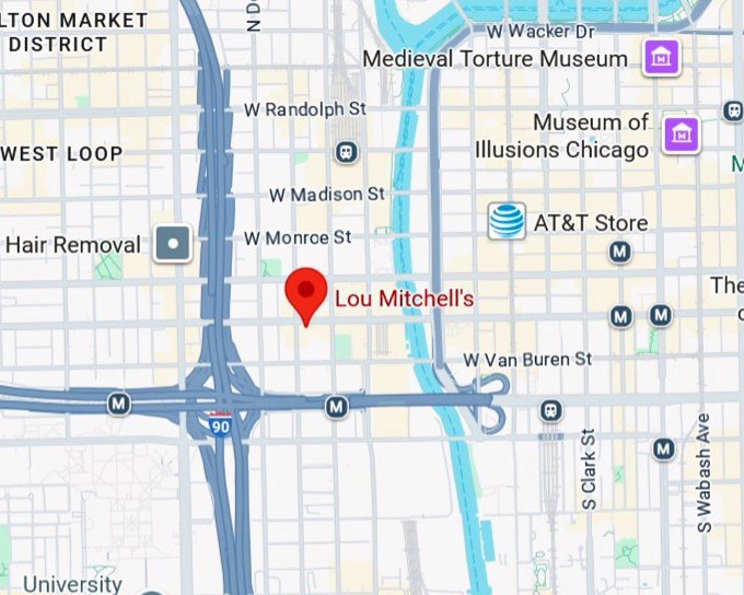 16. lou mitchell&rsquo;s map