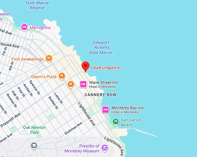 16. louie linguini's map