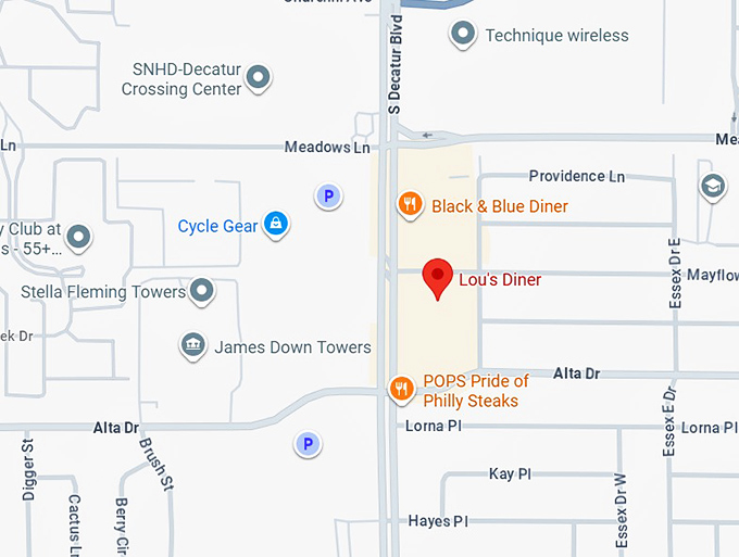 16. lou's diner map