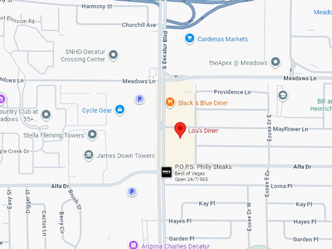 16. lou&rsquo;s diner map