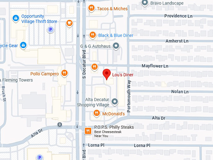 16. lou&rsquo;s diner map