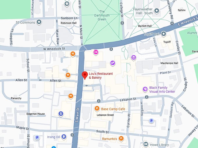 16. lou&rsquo;s restaurant & bakery map