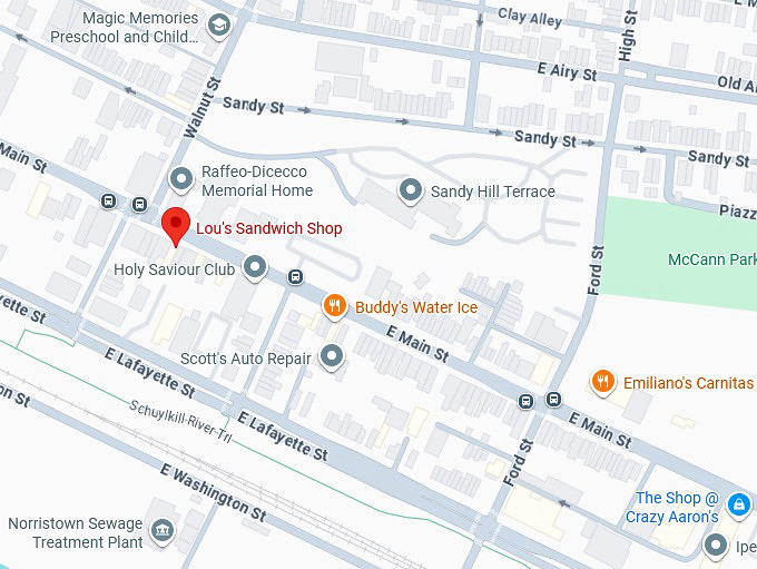 16. lou's sandwich shop map