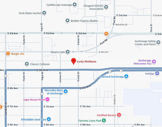 16. lucky wishbone map