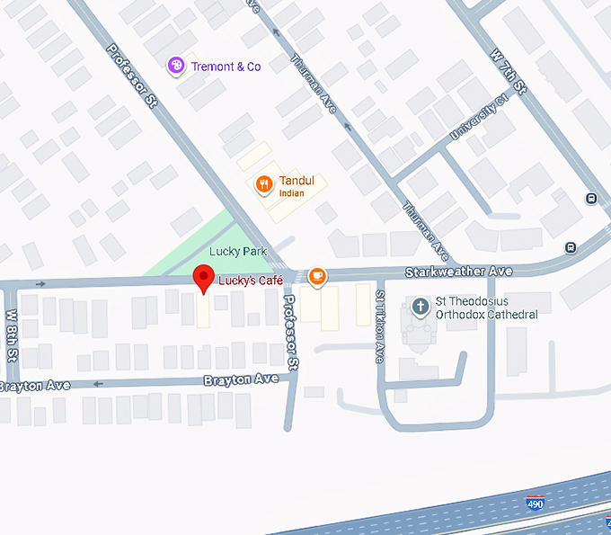 16. lucky's cafe map