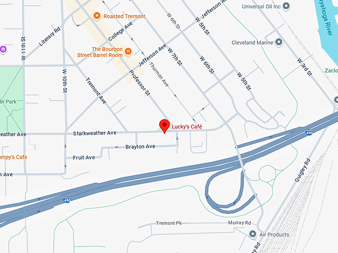 16. lucky&rsquo;s cafe map