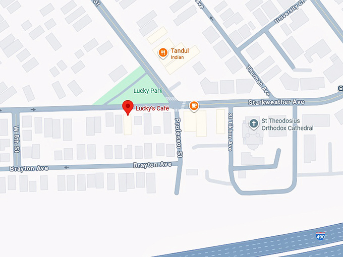 16. lucky&rsquo;s cafe map