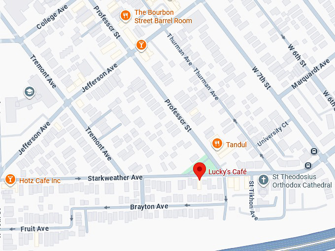 16. lucky&rsquo;s cafe map