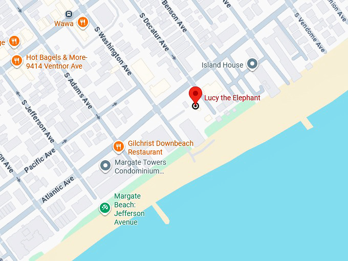 16. lucy the elephant map