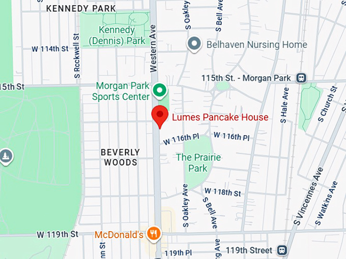 lumes pancake house map