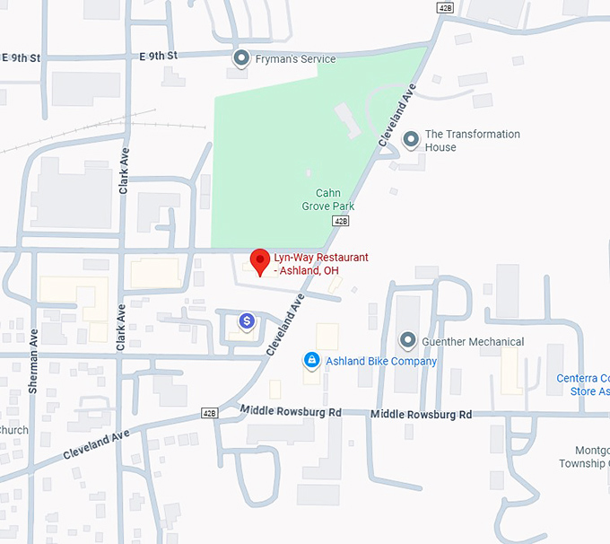 16. lyn way restaurant ashland, oh map