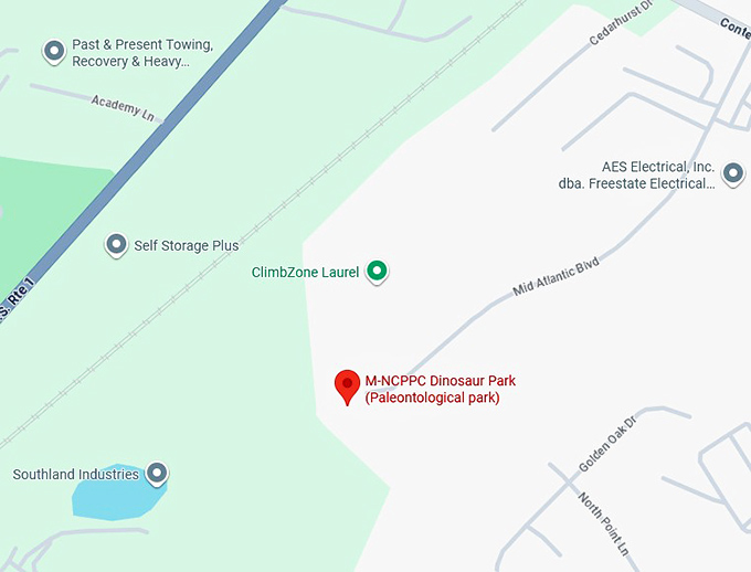 16. m ncppc dinosaur park (paleontological park) map