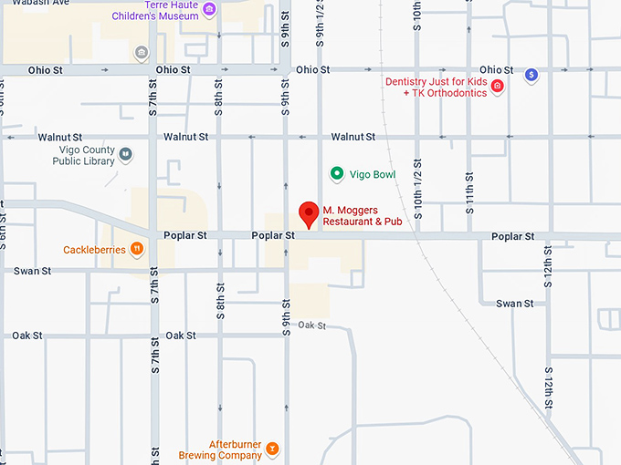 16. m. moggers restaurant & pub map