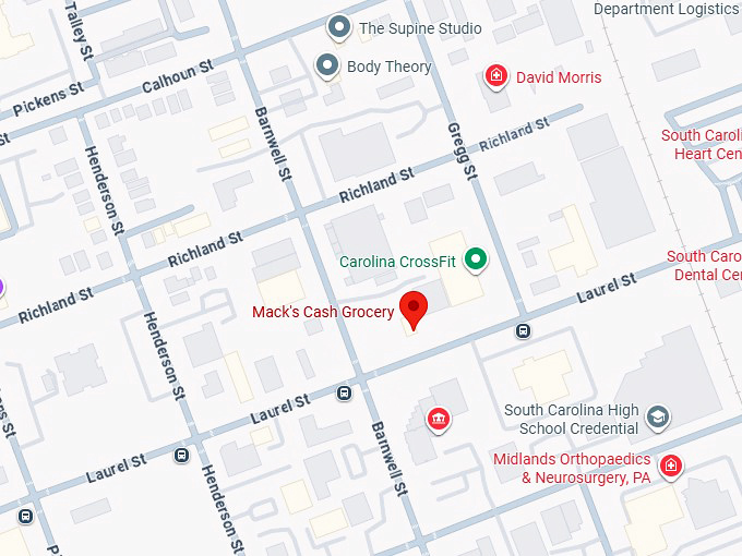 16. mack's cash grocery map