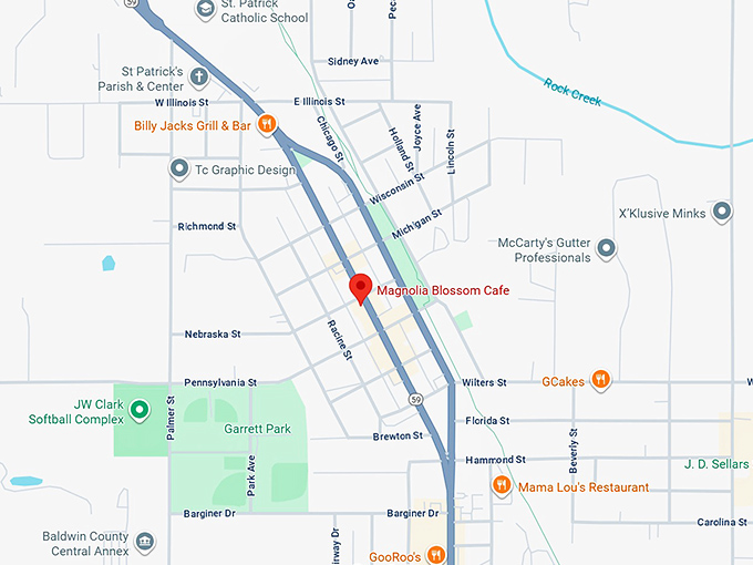 16. magnolia blossom cafe map