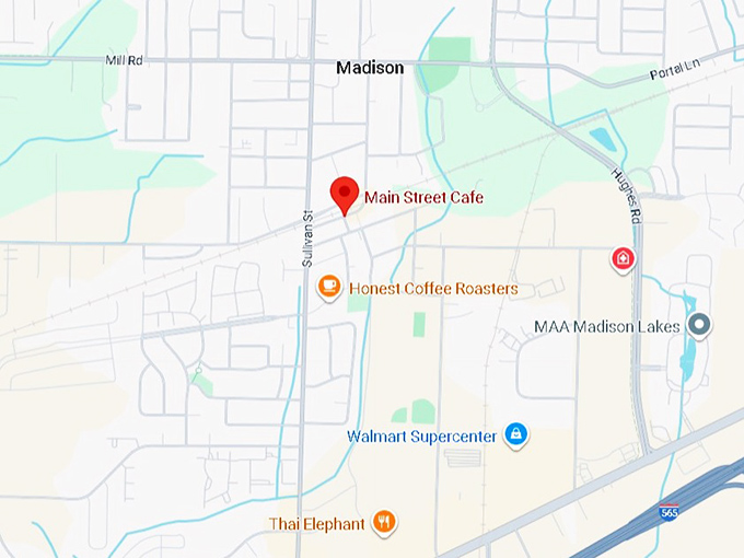 16. main street caf&eacute; map