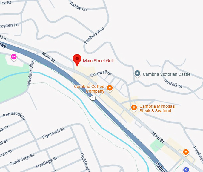 16. main street grill map