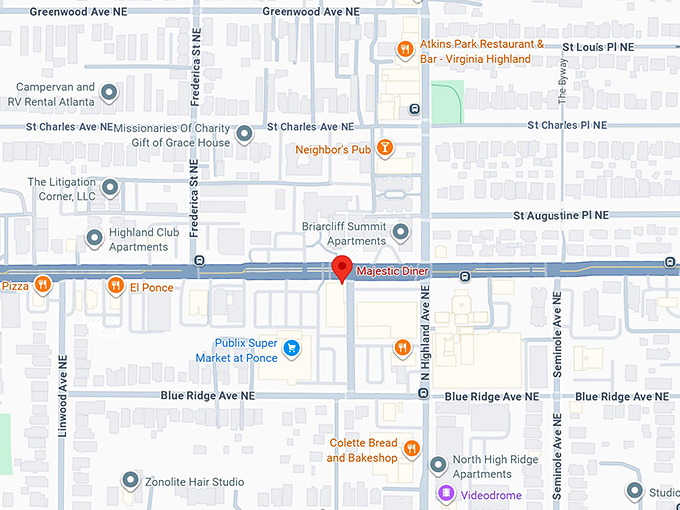 16. majestic diner map