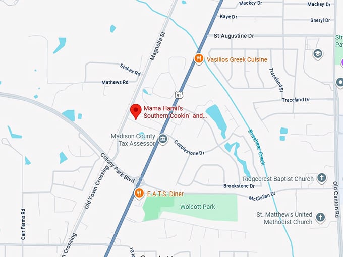16. mama hamil's southern cookin' and bar b que buffet map
