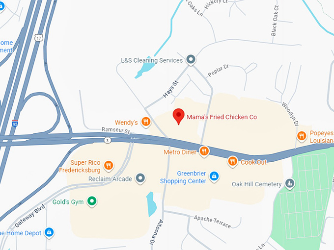 mama's fried chicken co. map