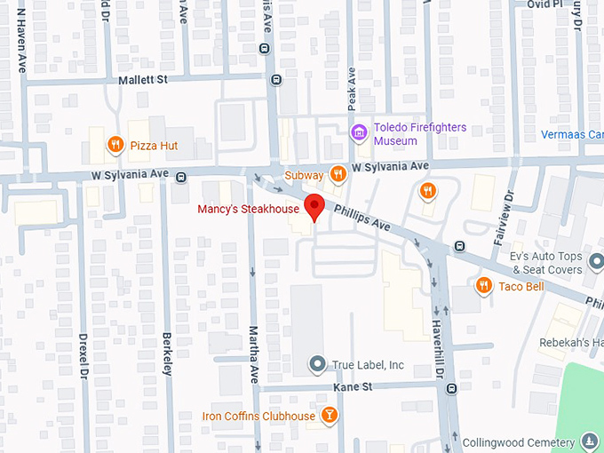 16. mancy's steakhouse map