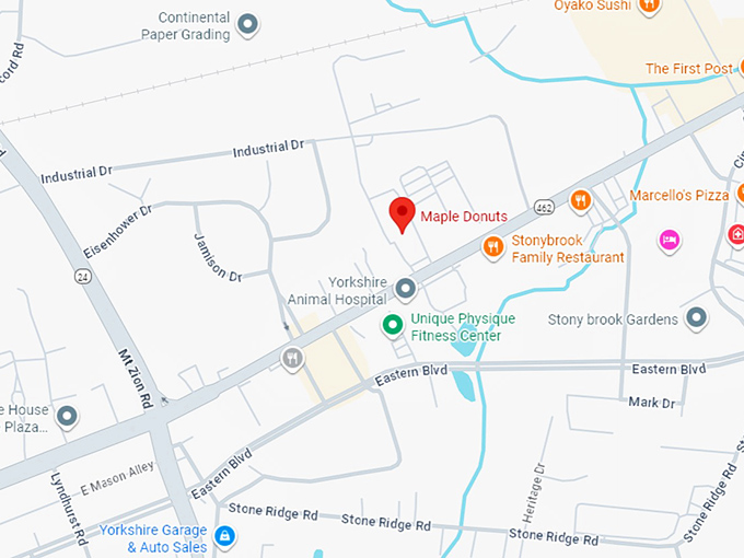 16. maple donuts map