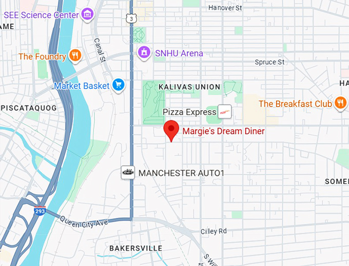 16. margie’s dream diner map