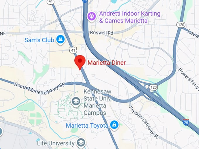 16. marietta diner map