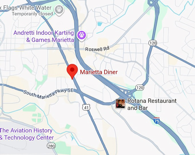 16. marietta diner map