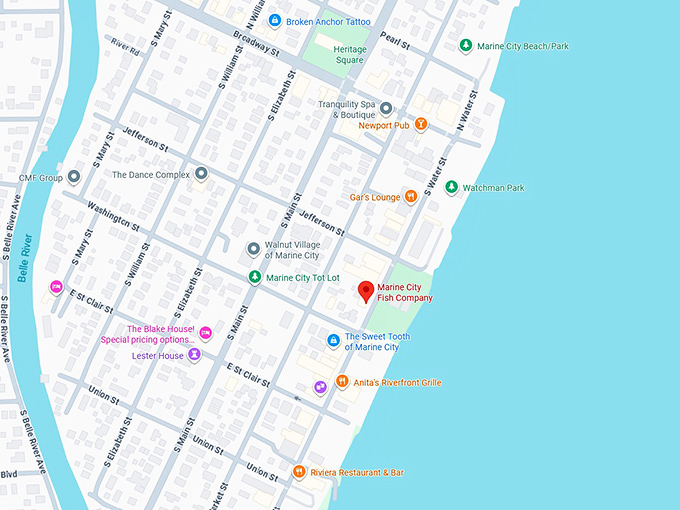 16. marine city fish company map