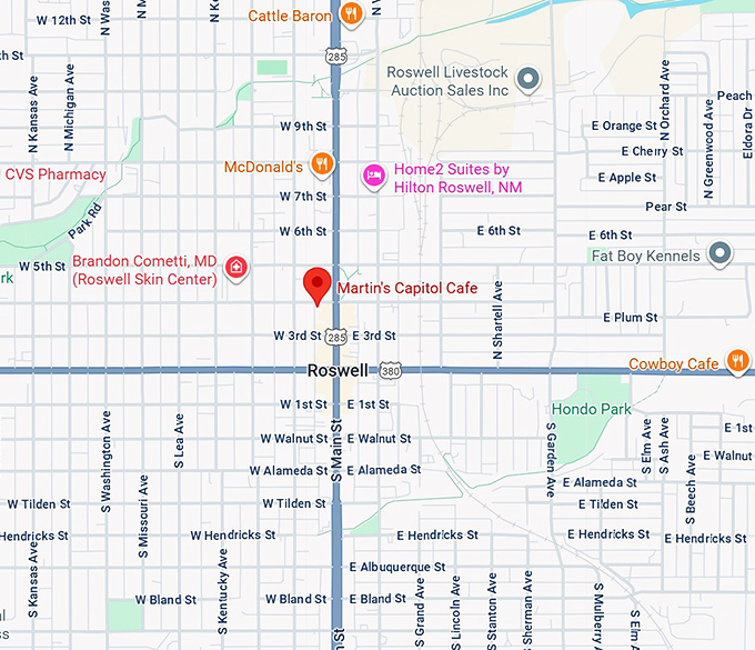 16. martin's capitol cafe map