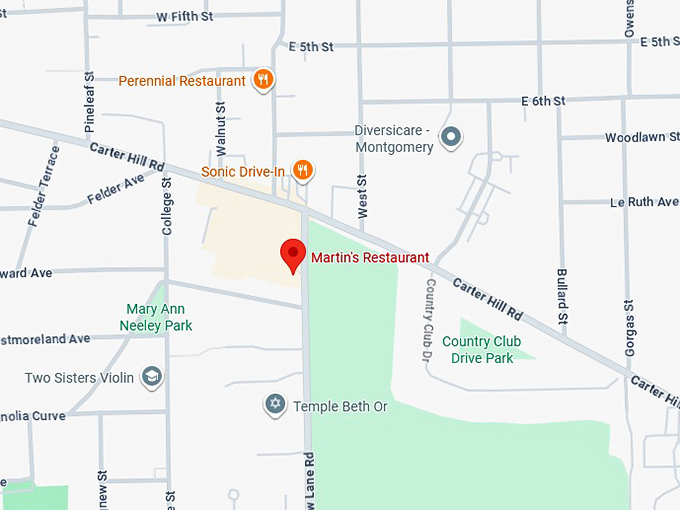 16. martin's restaurant map