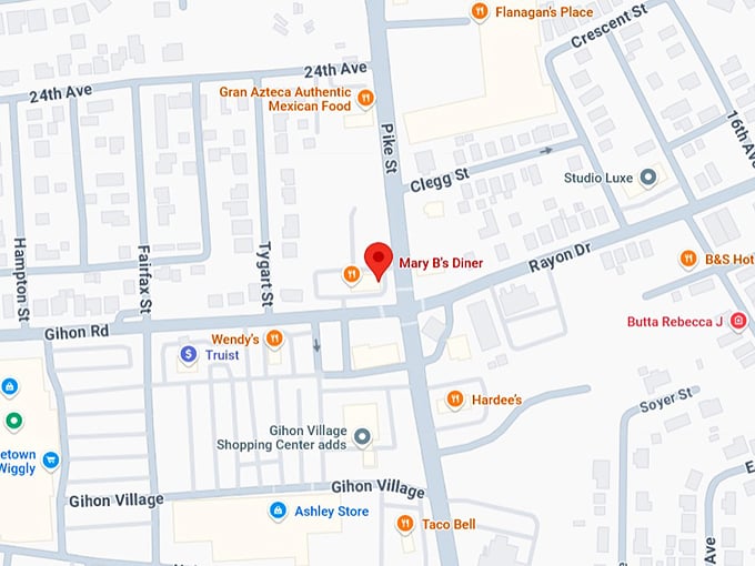 16. mary b&rsquo;s diner map