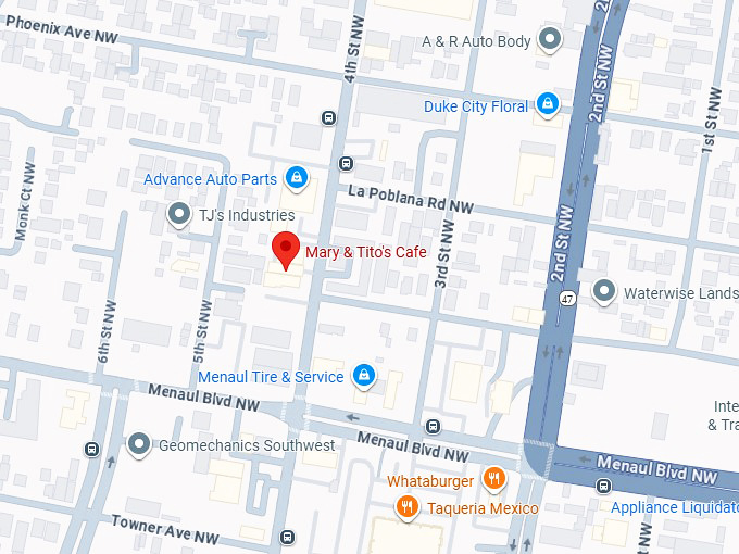 16. mary & tito's cafe map