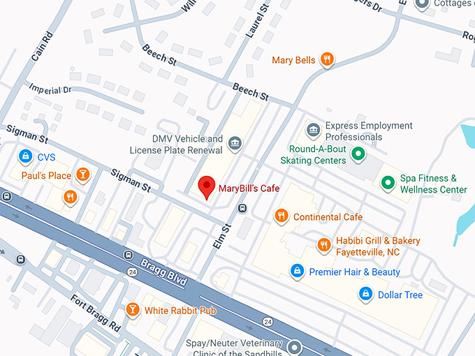 16. marybill&rsquo;s cafe map