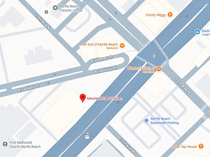 16. maryland fried chicken map