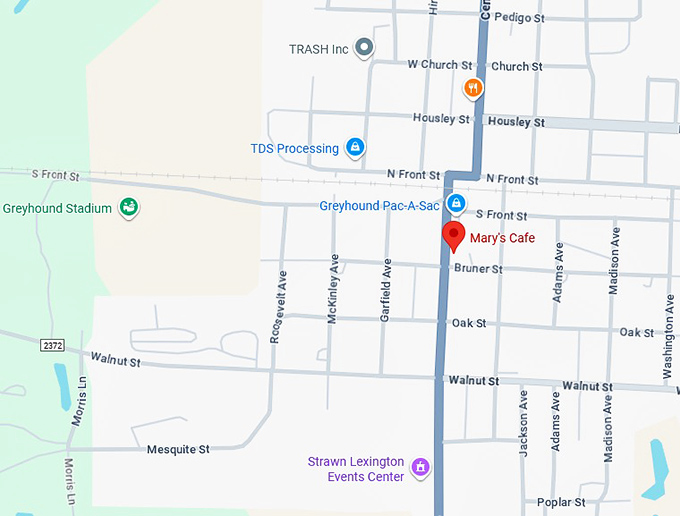 16. mary&rsquo;s cafe map