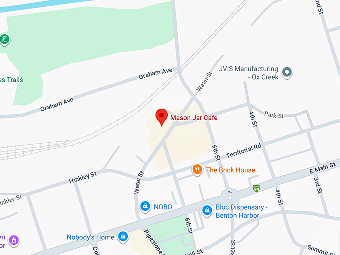 16. mason jar cafe map
