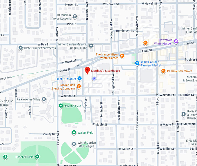 16. matthew's steakhouse map