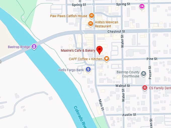 16. maxine's cafe & bakery bastrop map