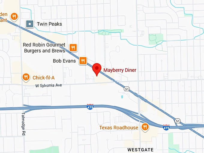 16. mayberry diner map